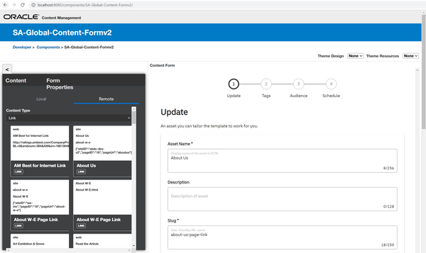 Enhancing the OCM Development Toolkit for Faster Content Form Development